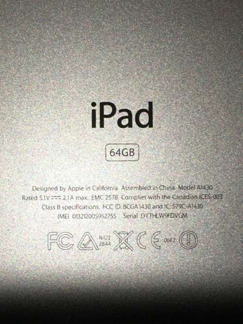 Devices - APPLE IPAD 3 -- 64G MODEL A1430 WORKING 100% TAKES SIM,WITH ...