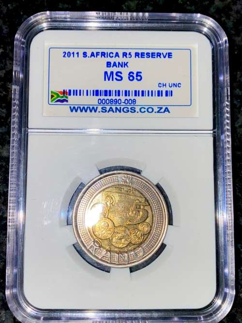 Five Rand - SOUTH AFRICA GRADED MS65 CHOICE UNC COMMEMORATIVE R5 SA ...