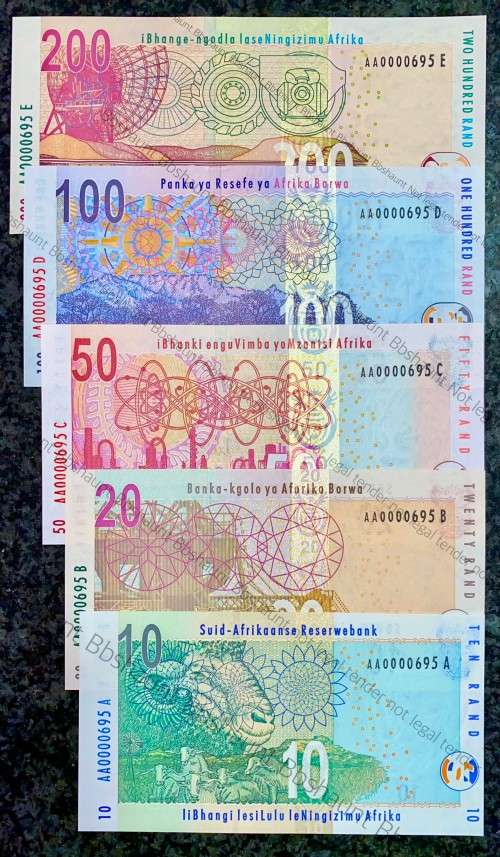 TT Mboweni - COMPLETE SET TT MBOWENI AA0000695A LOW MATCHING NUMBERS ...