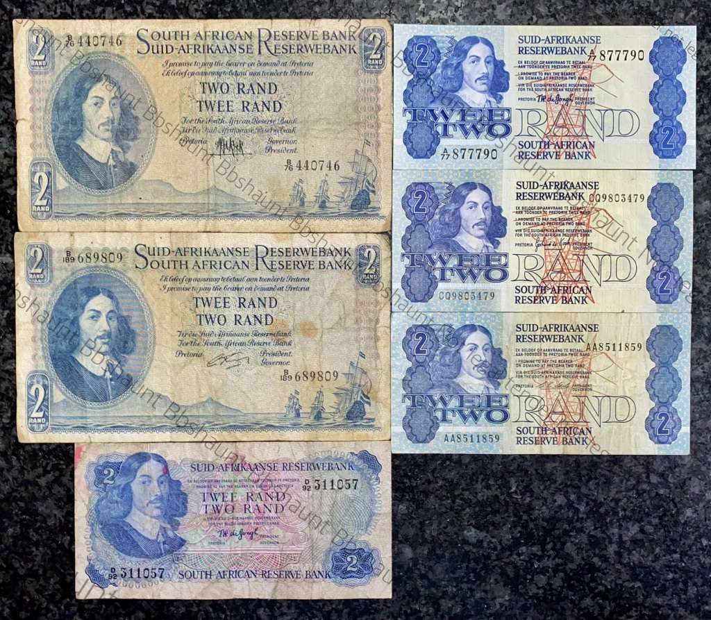 MH de Kock - SET OF R2 NOTES ALL GOVERNORS FROM 1961 TO 1990(1 BID ...