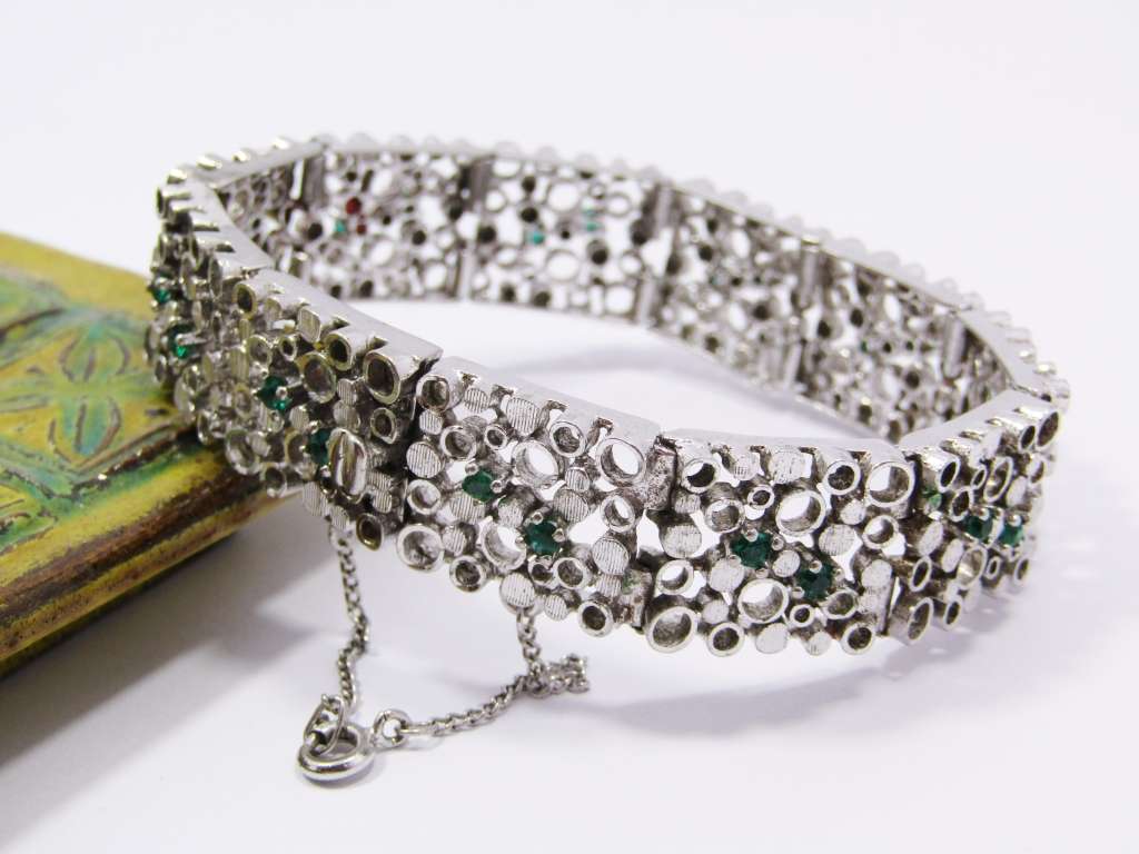 Bangles & Bracelets - A Gorgeous Broad Paneled Bracelet Made up With ...