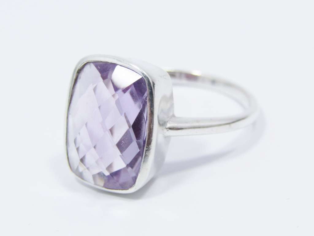Rings - A Gorgeous Facetted Light Amethyst Ring in Sterling Silver. for ...