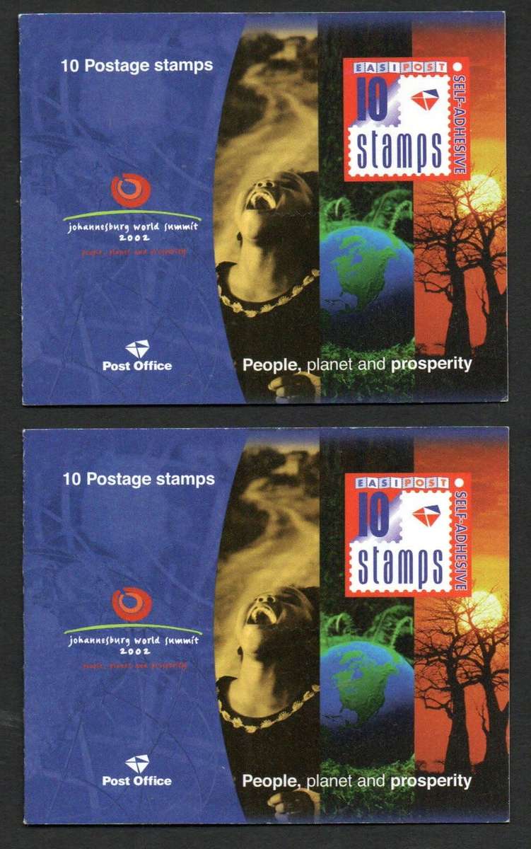 Republic of South Africa - RSA 2002 WORLD SUMMIT BOOKLET NO 61 (X2). AS ...