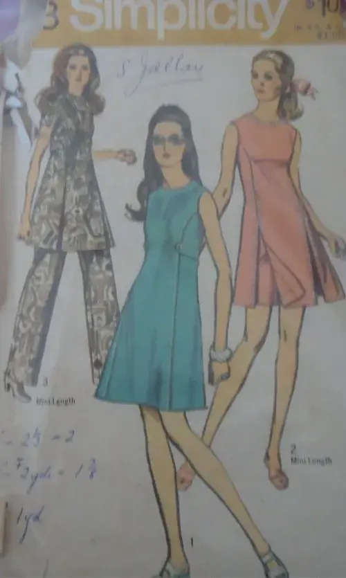 Patterns - VINTAGE SIMPLICITY 8788 DRESS & PANTS SIZE 14 BUST 36 ...