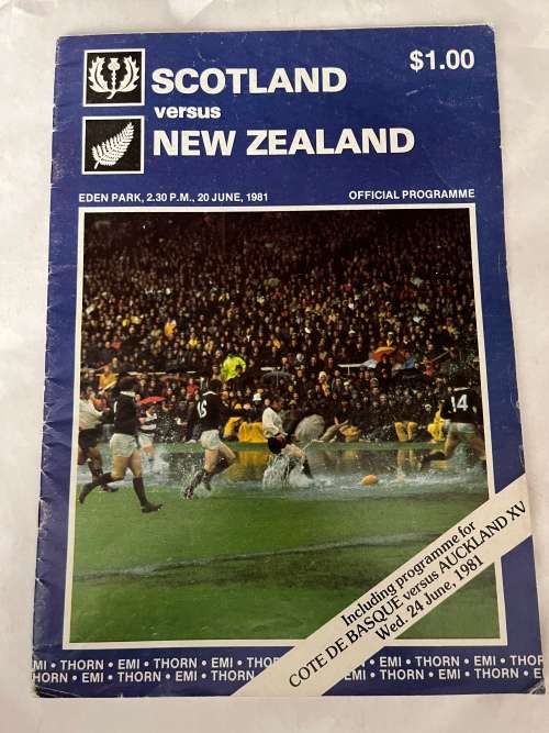 Sporting Memorabilia - Rugby Programme - Scotland vs All Blacks 24/06 ...