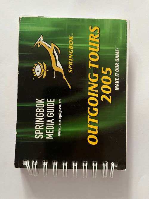 Sporting Memorabilia - Rugby Media Guide (144 pages) - Springbok ...