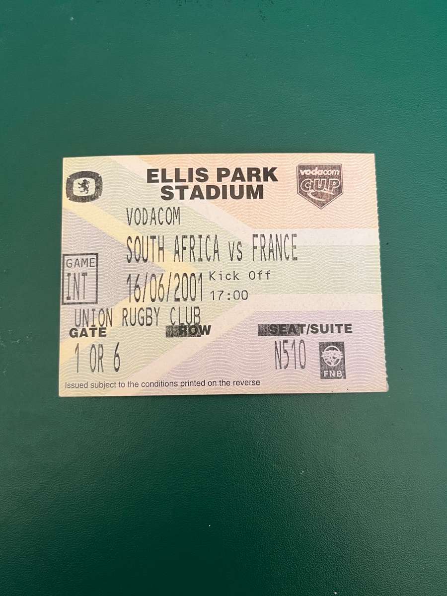 Sporting Memorabilia - Rugby Ticket - South-Africa vs France Ellispark ...