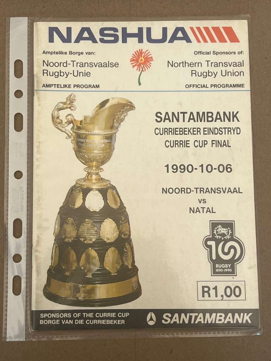Sporting Memorabilia - Rugby Programme - CURRIE CUP FINAL Noord ...