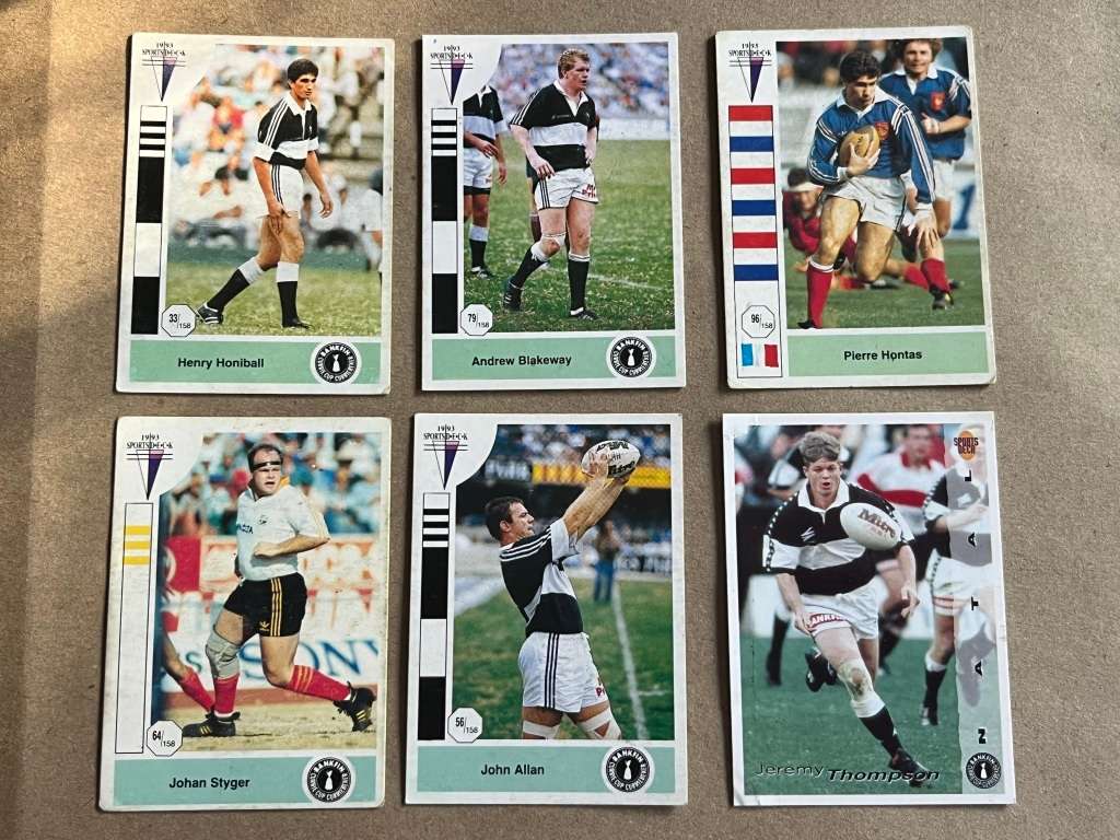 Sporting Memorabilia - Rugby Cards - 6 * 1993/1994 Sports Deck Rugby ...