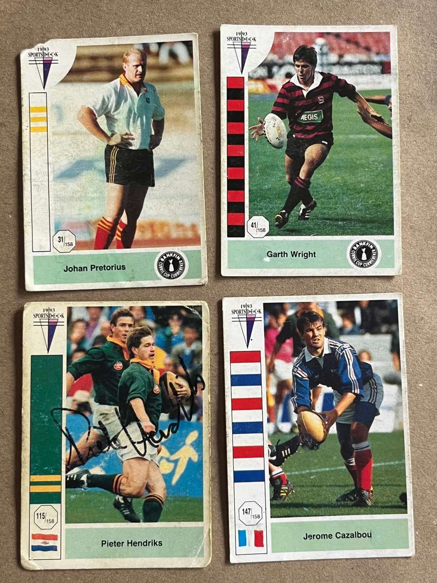 Sporting Memorabilia - Rugby Cards - 4 * 1993 Sports Deck Rugby Cards ...