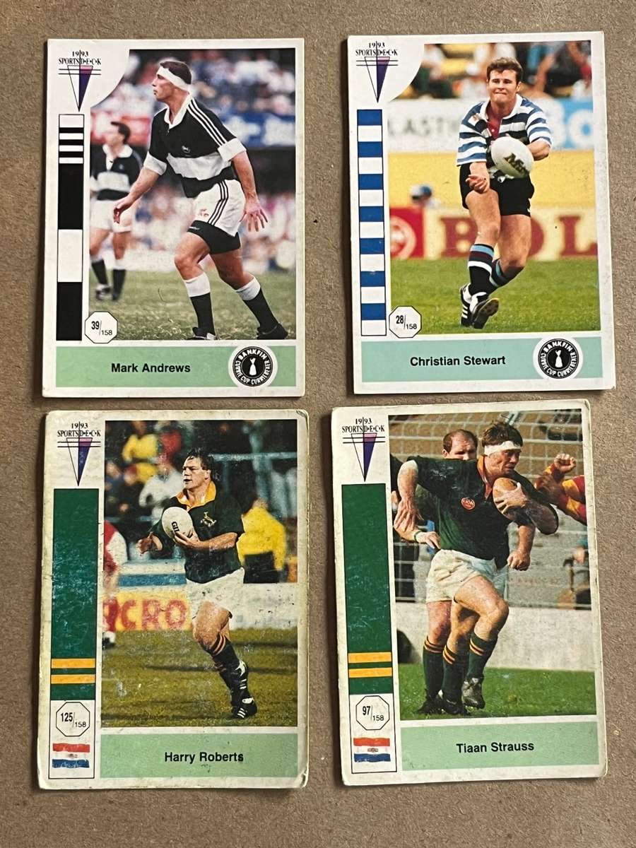 Sporting Memorabilia - Rugby Cards - 4 * 1993 Sports Deck Rugby Cards ...