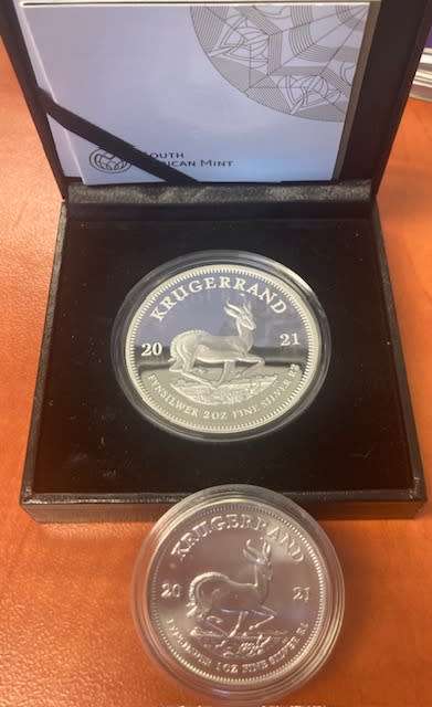 Other Krugerrands - 2021 2oz and 1oz Silver Kruger Rand was sold for R3 ...