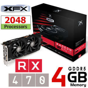 Graphics & Video Cards - XFX RX 470 RS Black Edition 4GB GDDR5 was sold ...