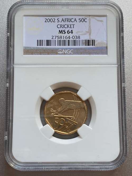 Fifty Cent - 2002 RSA 50 cent DOUBLE ERROR COIN - MORE THAN 90% ...