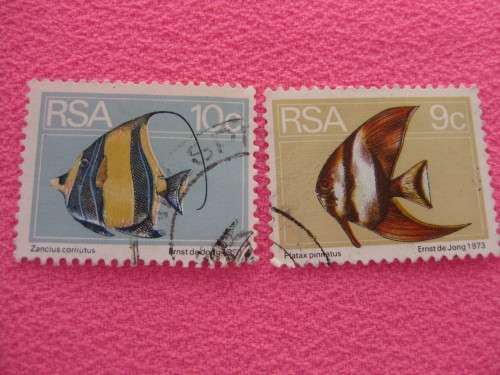 Republic of South Africa - STAMP RSA 9c & 10c Fish 1973. was sold for ...