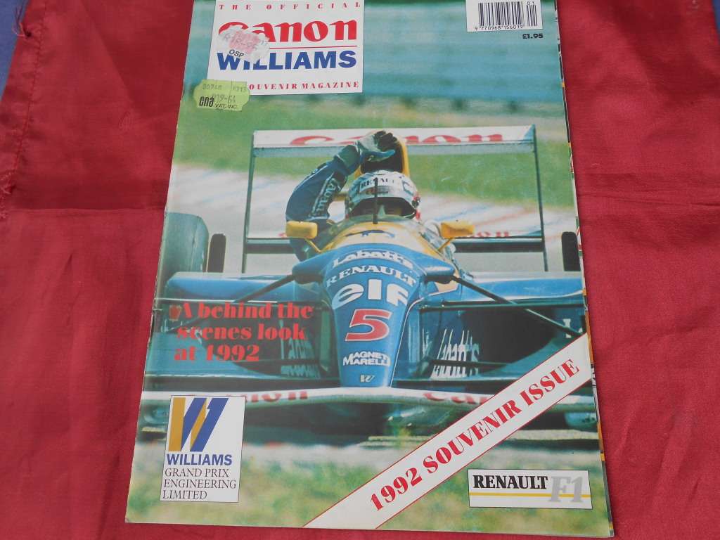 Cars - The Official Canon Williams Souvenir Magazine. for sale in ...