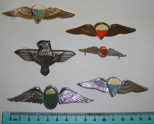 South African Army - Collection of six South African Parabat Metal ...