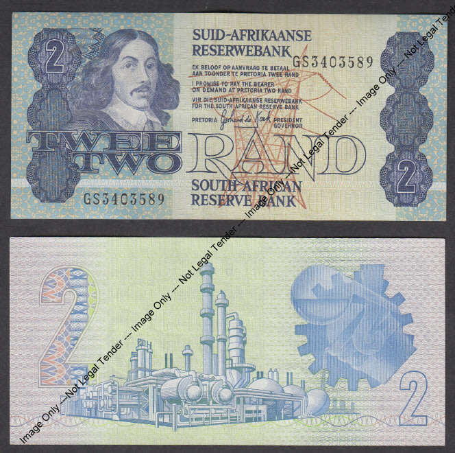 GPC de Kock - Republic of South Africa: Jan van Riebeeck R2 Banknote of ...