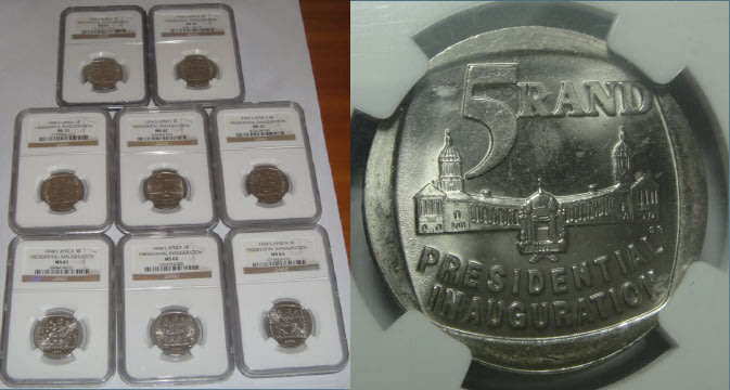 Collections & Lots - 8 x RSA 1994 R5 (Presidential Inauguration): NGC ...