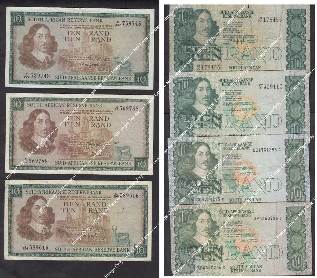 Other South African Bank Notes - Van Riebeeck R10 Collection (1 x ...
