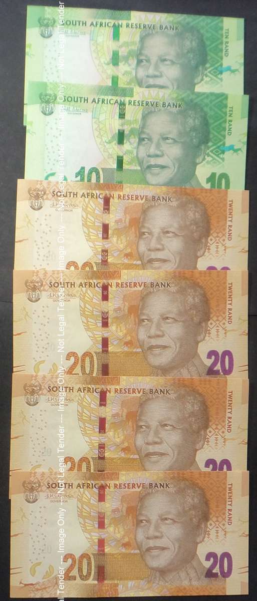 Other South African Bank Notes - Mandela Banknote-set with interesting ...