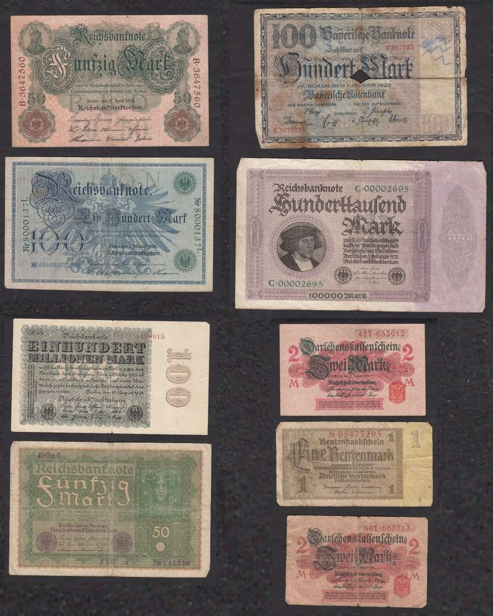 Europe & Great Britain - Collection of 9 Very Old German Notes for sale ...