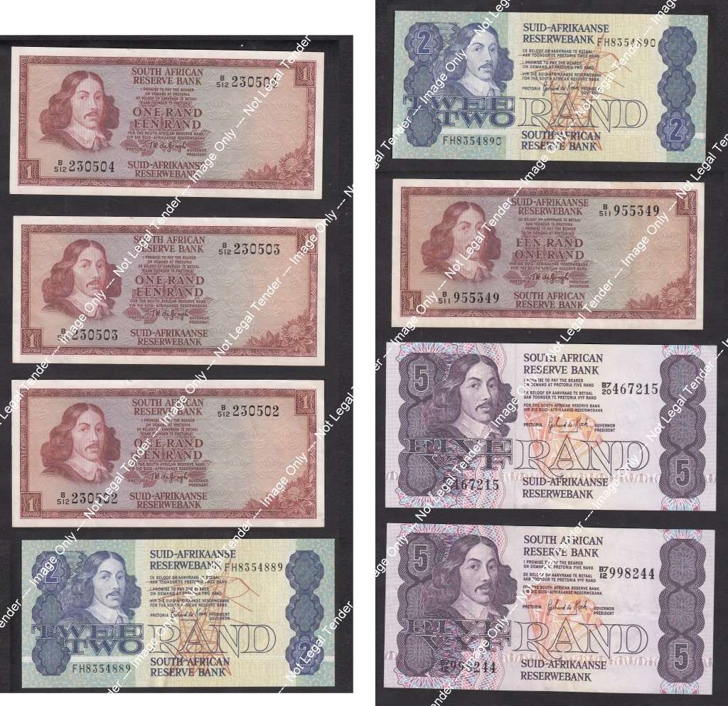 Other South African Bank Notes - Collection of old Jan van Riebeeck ...