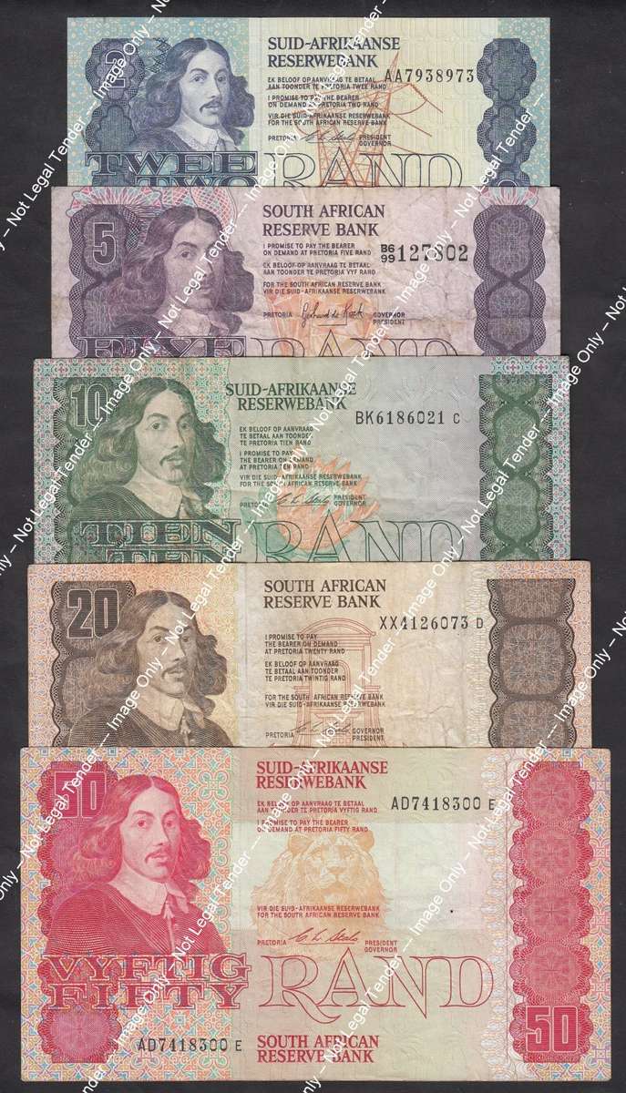 Other South African Bank Notes - Jan van Riebeeck Banknote Type Set (R2 ...