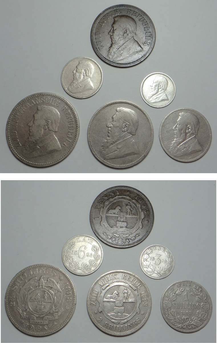 Sets - Paul Kruger ZAR: 1893 Complete Copper & Silver Coin Set was sold ...