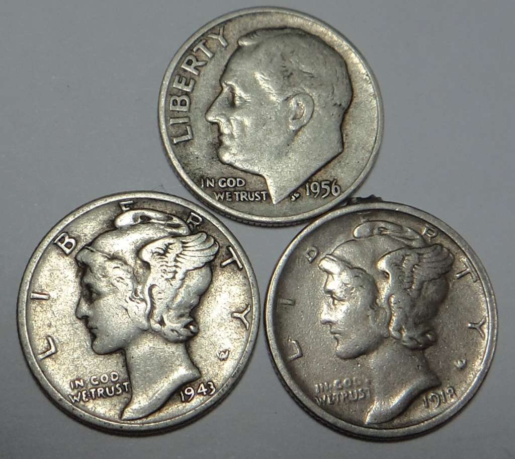 The Americas - USA: Three Old Silver Dimes for sale in Cape Town (ID ...