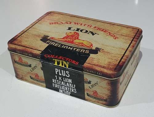 Tin - LION Firelighters tin as per photos was listed for R150.00 on 8 ...