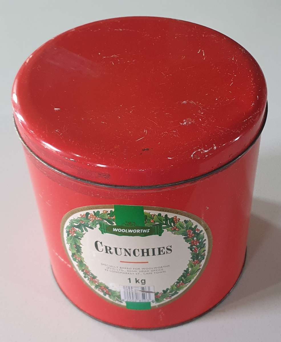 Tin - Large red Woolworths crunchies tin as per photos was listed for ...