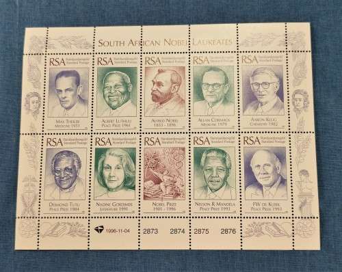 Republic of South Africa - RSA - 1996 SA Nobel Laureates SACC 991 - UMM ...