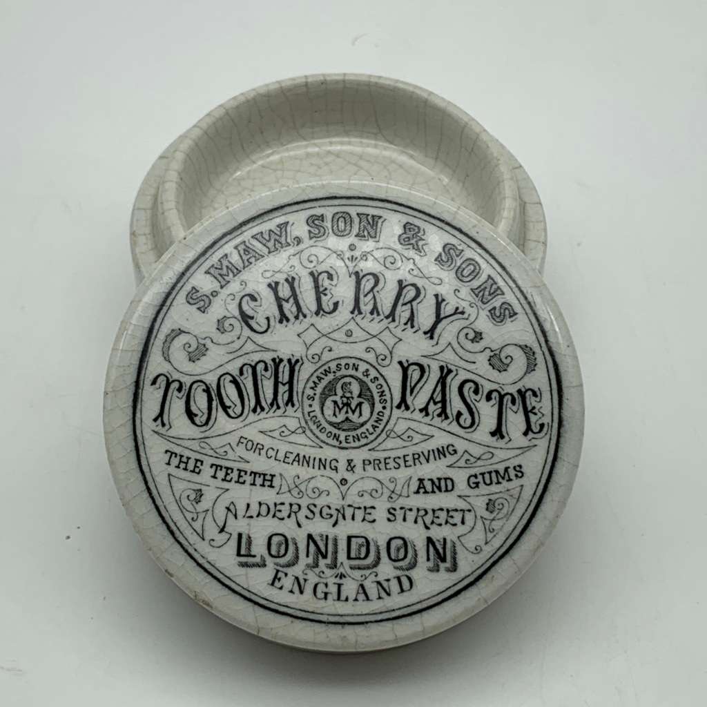 English Porcelain - Antique `Cherry Toothpaste` Pot & Lid was listed ...