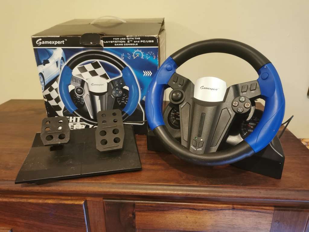 Racing Wheels & Seats - Steering Wheel and Pedal Set for PlayStation 2 ...