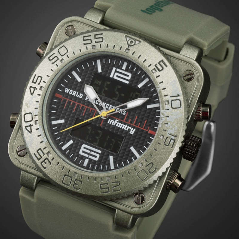 Men's Watches - INFANTRY MILITARY CO. Tank 47mm DUAL MOVEMENT Watch ...