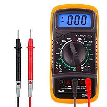 Multimeter - Digital Multimeter - Portable, Backlit LCD, Non-Slip ...