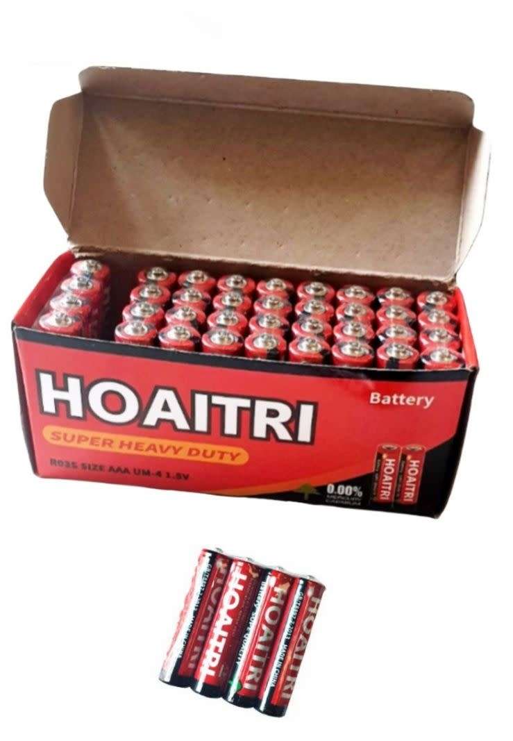 Single Use Batteries - Hoaitri AAA Heavy Duty Batteries - 40 Piece Bulk ...