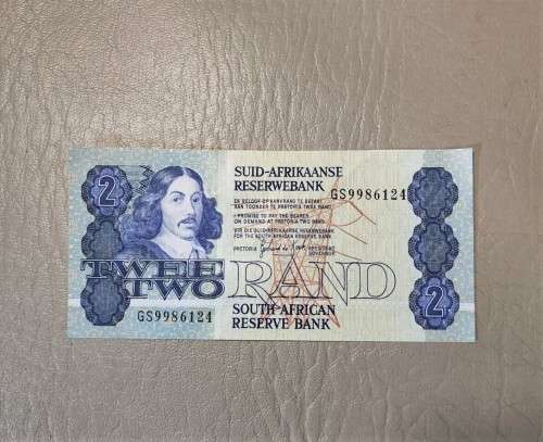 GPC de Kock - SOUTH AFRICAN R2 NOTE FROM 1989 WITH SERIAL NUMBER ...