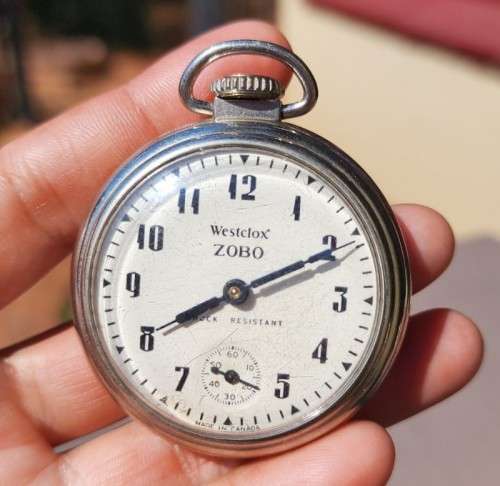 Pocket Watches - VINTAGE WESTCLOX 1962 ZOBO POCKET WATCH STILL WORKING ...