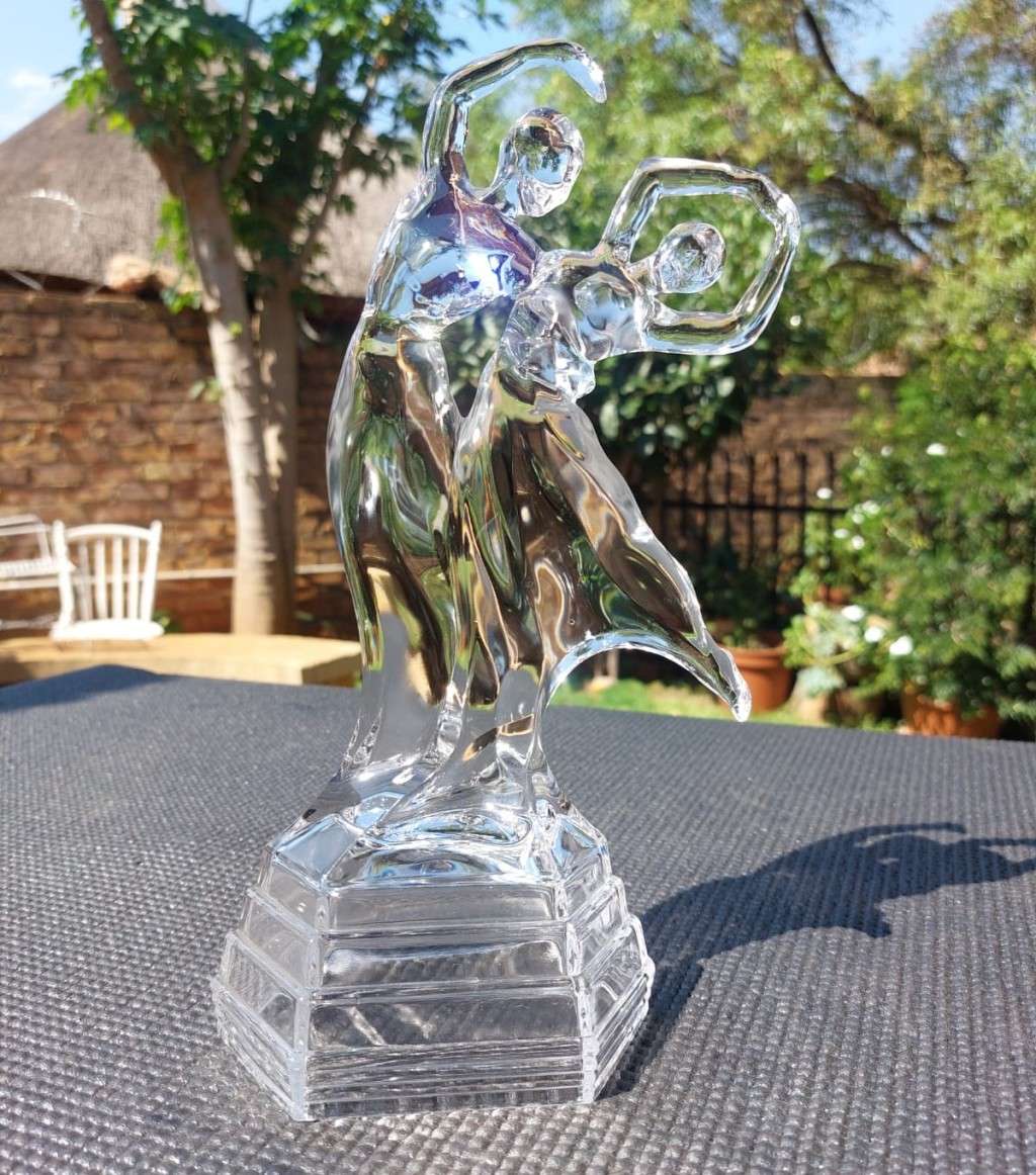 Other Glassware - GRACEFUL 27CM HIGH CLEAR CHRISTAL GLASS BALLET ...