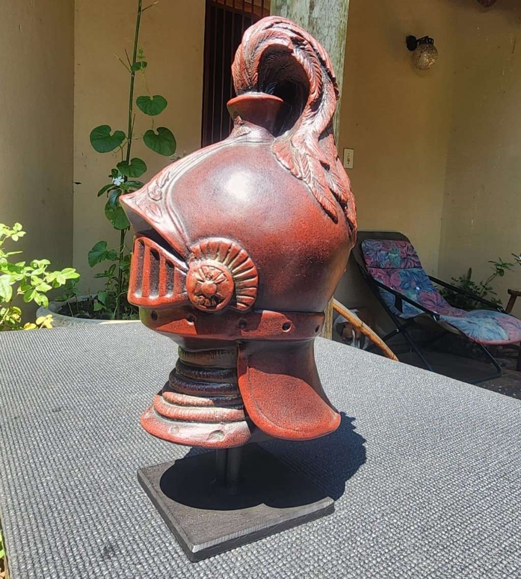 Other Ornaments - AWESOME 37CM HIGH MEDIEVAL KNIGHT HELMET CERAMIC ...