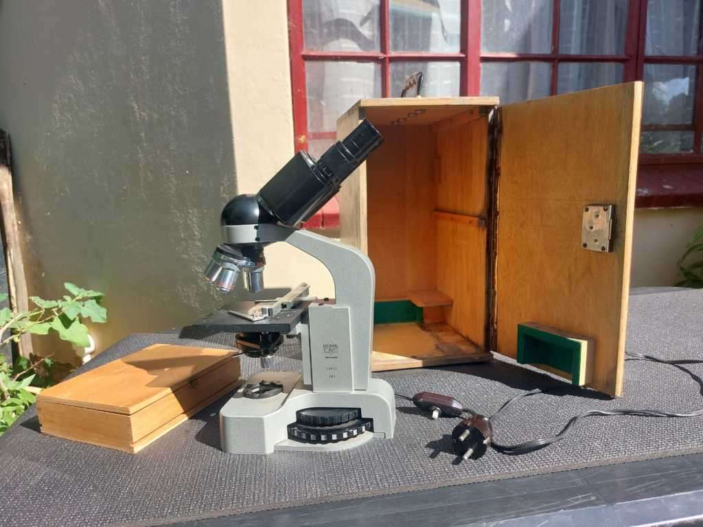 Microscopes - Vintage Beck Kassel CBS Germany UF1 Grey Binocular ...