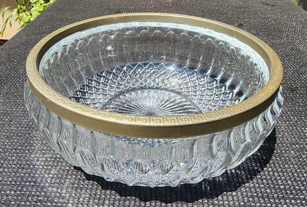 Bowls & Dishes - Stunning Vintage English Fluted Pattern Glass Bowl ...