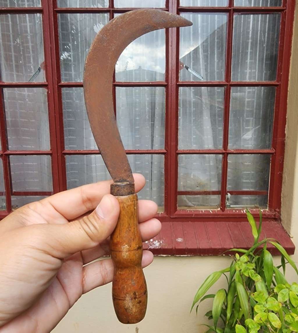 Tools - Vintage 1950s Unknown NA Italian Mark Small Sickle with Tapered ...