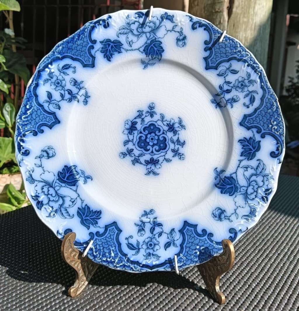 English Porcelain - Antique 1890s J&G Meakin England Blue Floral Sevres ...