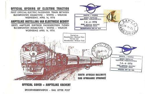 Republic of South Africa - RSA -FDC - Train cover - Opening of Electric ...