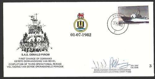 Republic of South Africa - RSA Navy FDC 3- SAS Oswald Pirow-First ...
