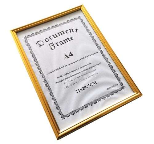 Photo Frames - A4 Photo Frames Picture Frame - 21 x 29.7 cm - Gold - 3 ...
