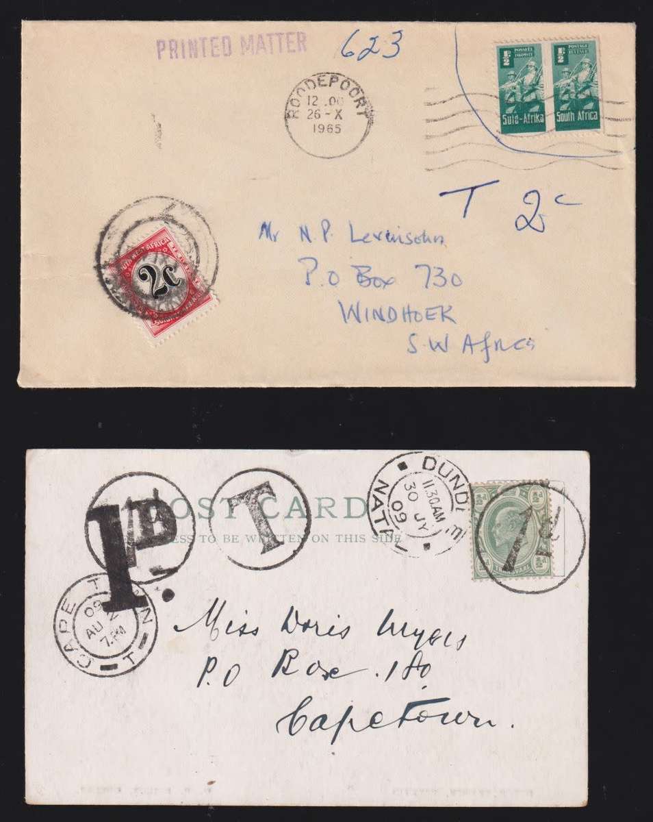 Transvaal - SWA & TRANSVAAL POSTAGE DUE/TAXED CARD & COVER was sold for ...